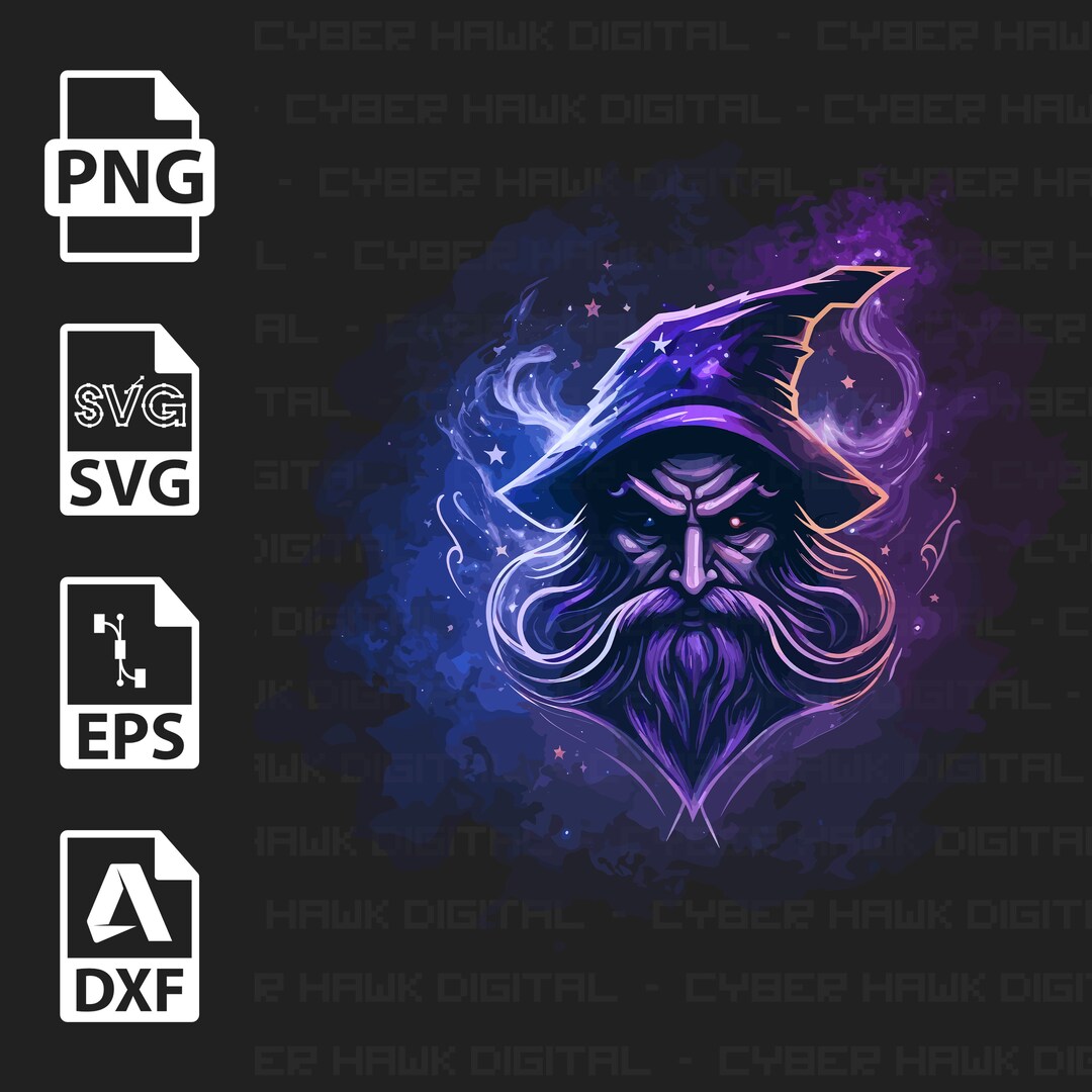 Wizard Image Logo Symbol PNG SVG and Many More Digital File - Etsy