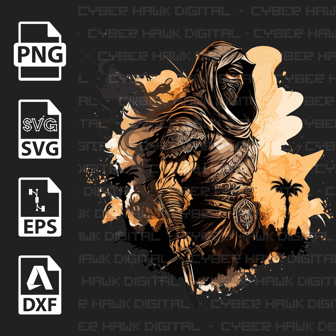 Arabic Warrior Logo Symbol PNG SVG and Many More, Digital File Vector ...