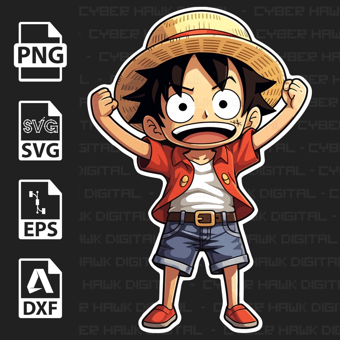 Chibi Luffy Sticker Logo Symbol PNG SVG and Many More - Etsy Australia
