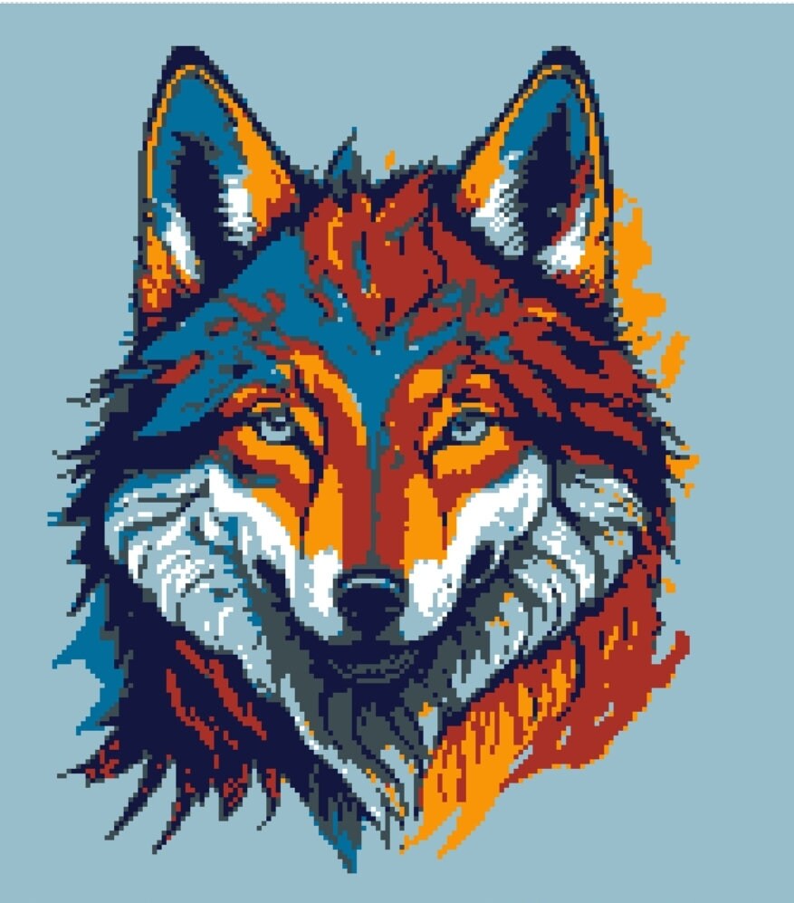 Wolf Graphghan Pattern - Etsy