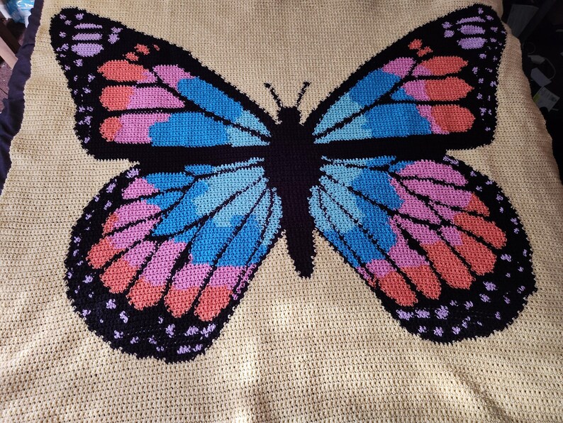 Butterfly Graphghan Pattern - Etsy