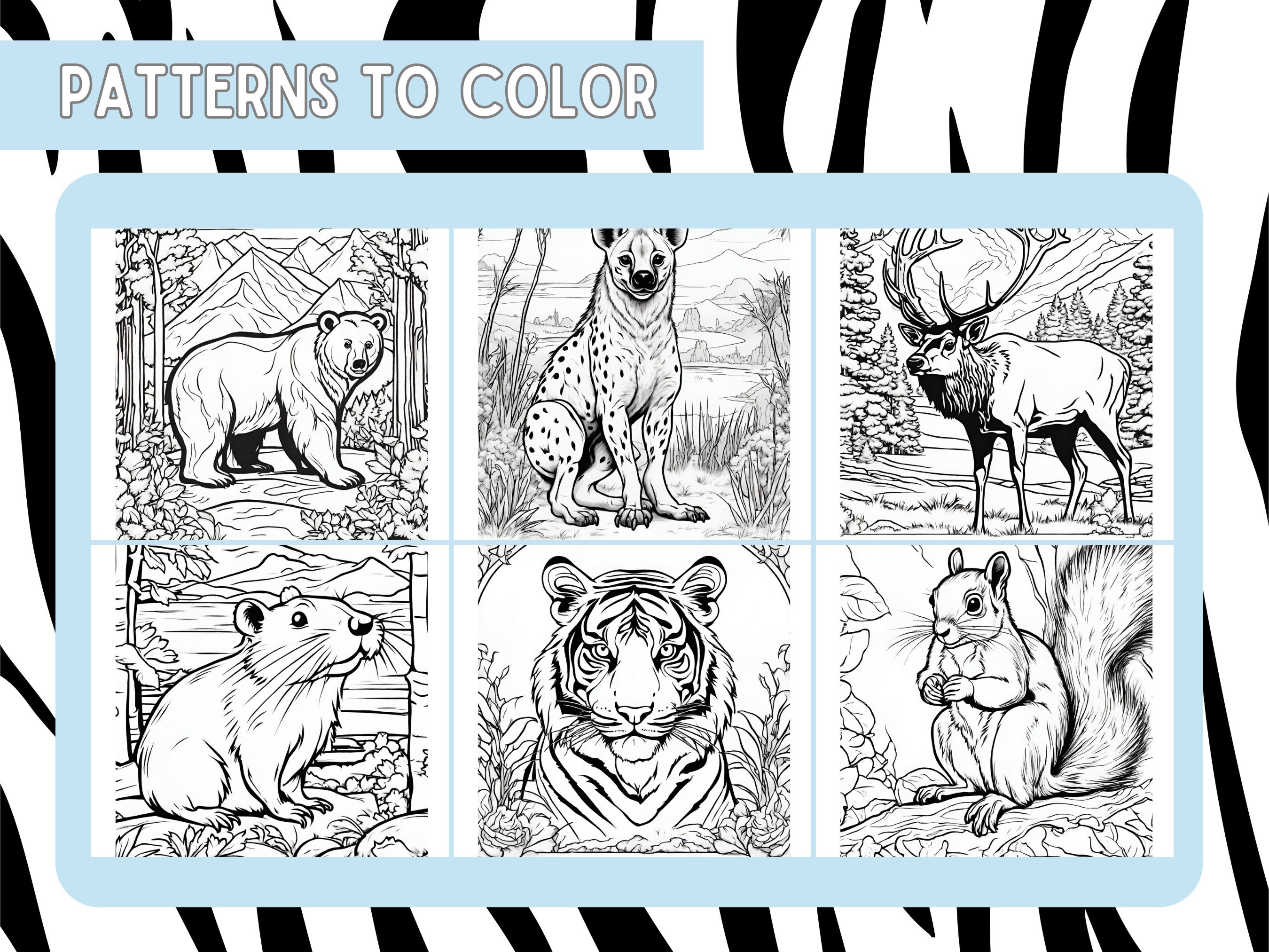 Wild Animals Coloring Book | Coloring Pages | Adult Coloring | Proven ...