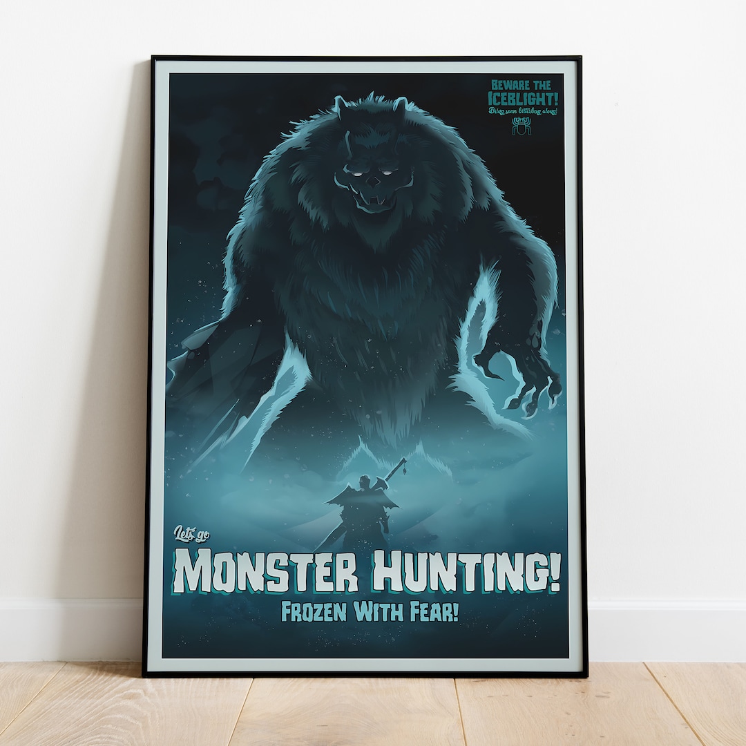 Monster Hunter Game Poster, Wall Art & Fine Art Print, Home Decor, Game ...