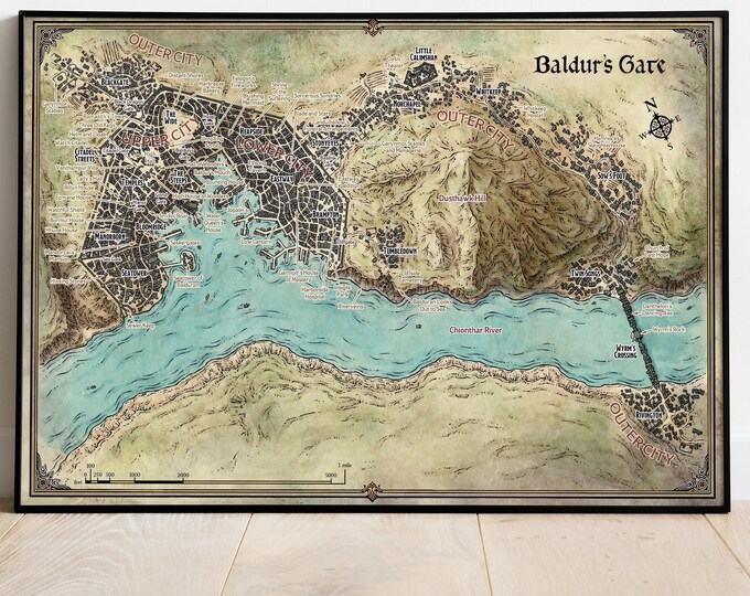 Baldur's Gate Minimalist Graphic Pennant, Baldur's Gate 3 Poster ...