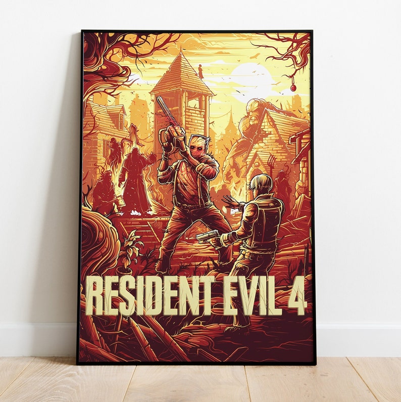 Resident Evil 4 Remake Poster, Resident Evil Wall Art & Fine Art Print ...
