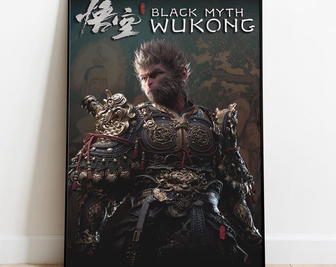 Black Myth Wukong SUN WUKONG mono Illusion Premium Matte Posters - Etsy ...