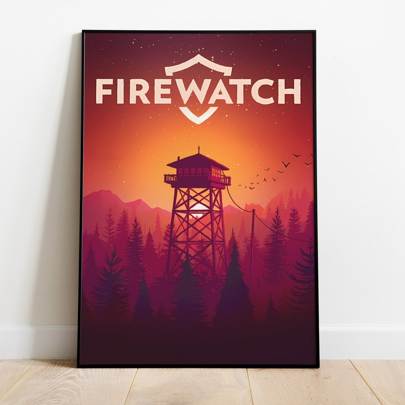 Firewatch Poster, Wall Art & Fine Art Print, Home Decor, Game Poster ...