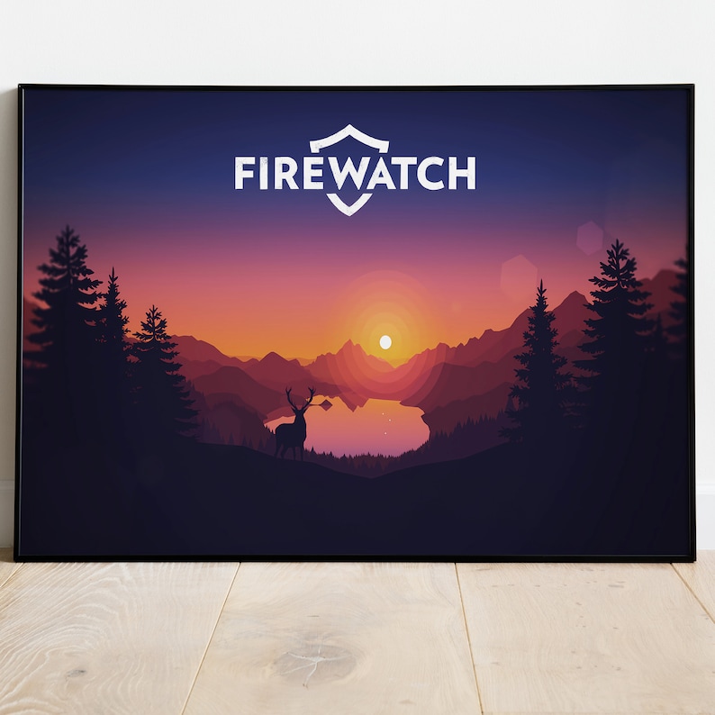 Firewatch Poster, Wilderness Wall Art & Fine Art Print, Home Decor ...