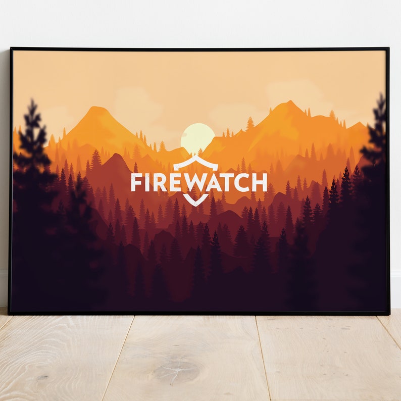 Firewatch Poster, Wilderness Wall Art & Fine Art Print, Home Decor ...