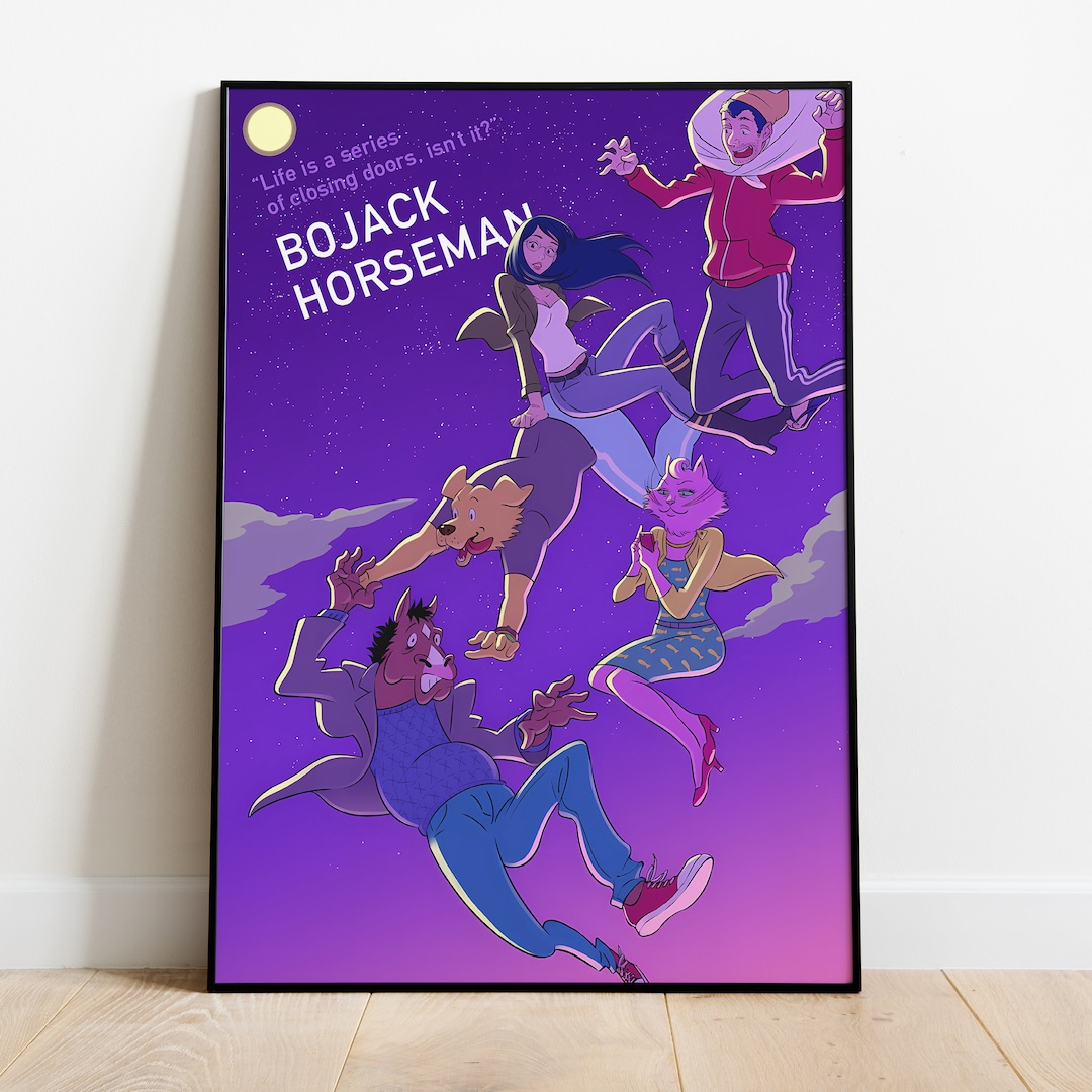 Bojack Horseman Poster, Wall Art & Fine Art Print, Home Decor, Cartoon ...