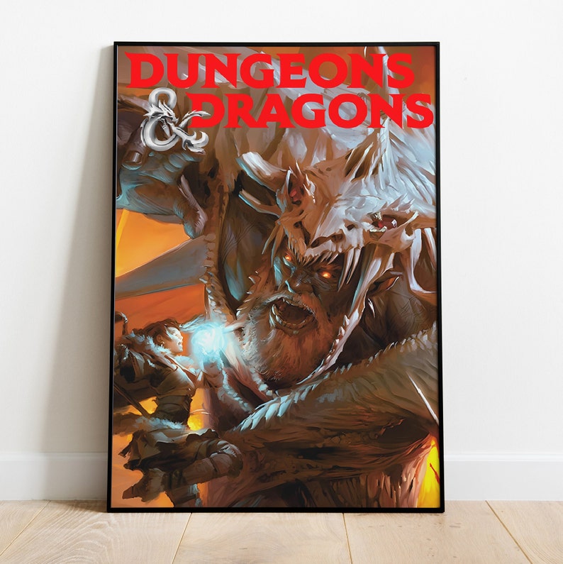 Dungeons and Dragons Poster, Dnd Wall Art & Fine Art Print, Home Decor ...