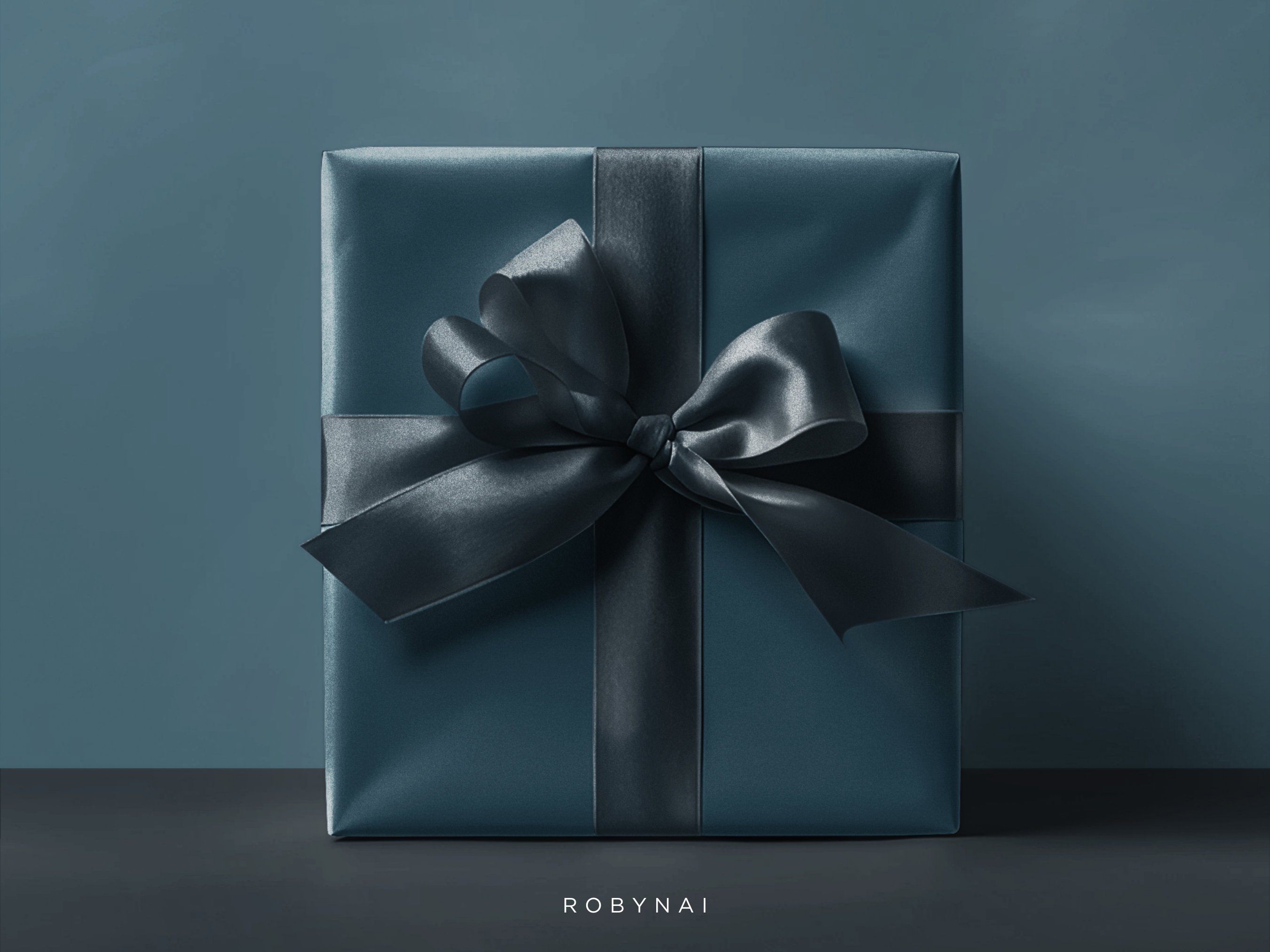 Dark Sea Blue Wrapping Paper, Blank Wrap Paper Roll, Holiday Gift Wrap