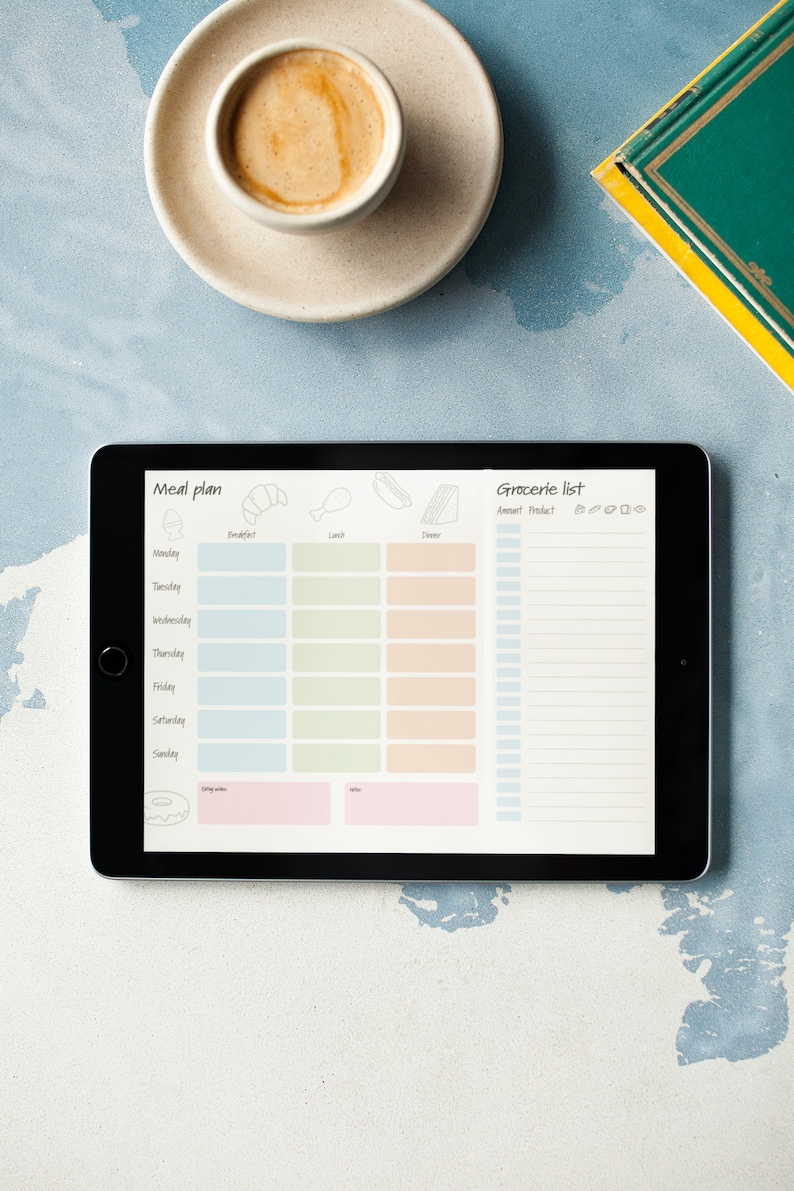 Meal Planner Digital or Print| Food Planner | Meal Planner ISO A4 ...