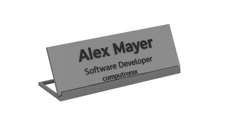 3D Printing STL File Name Plate – Personalizable Desk Name Sign ...