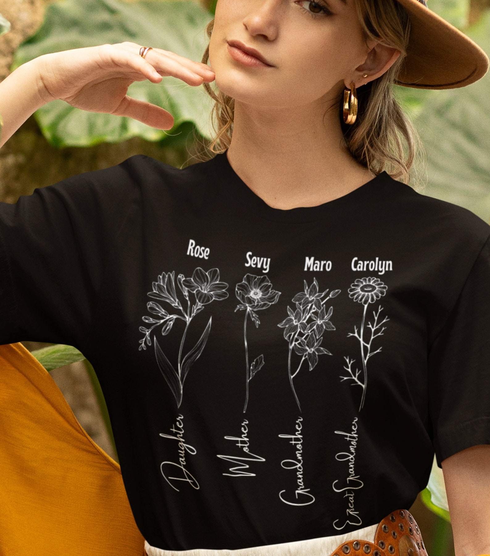 T Shirt Four Generations Daughter Mother Grandmother Great Grandmother ...