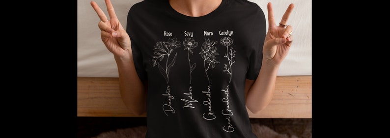 T Shirt Four Generations Daughter Mother Grandmother Great Grandmother ...