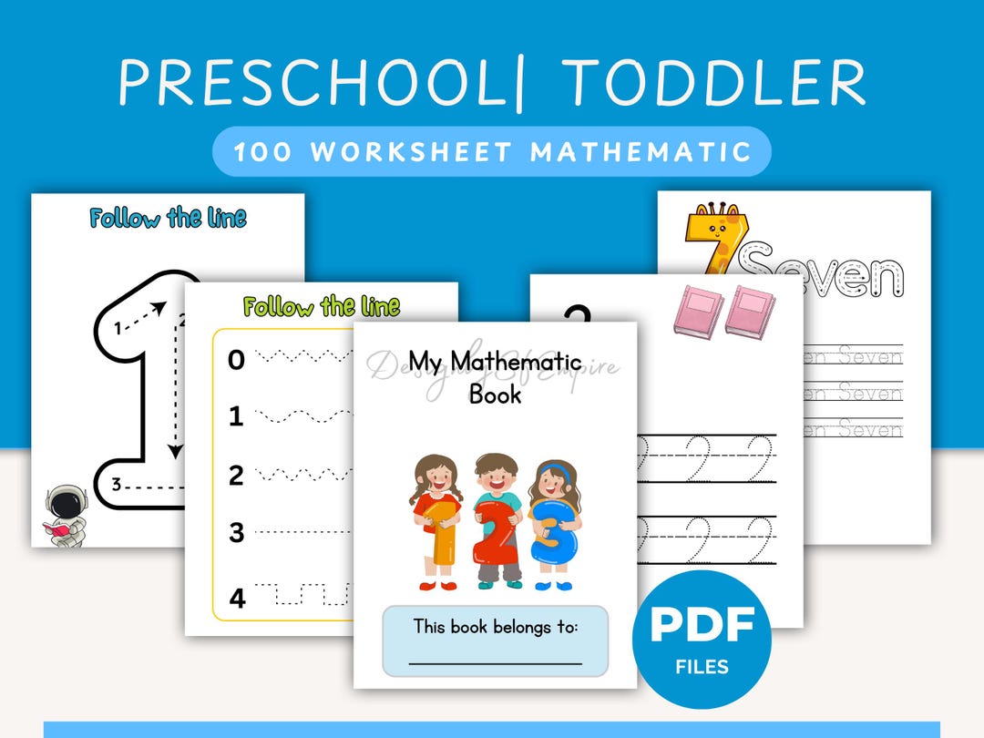 Preschool Math Worksheets | Number Tracing & Counting Practice ...
