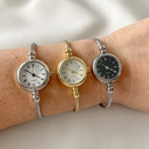 Adjustable Bracelet Watch, Women Watch, Stainless Steel Silver Watch ...