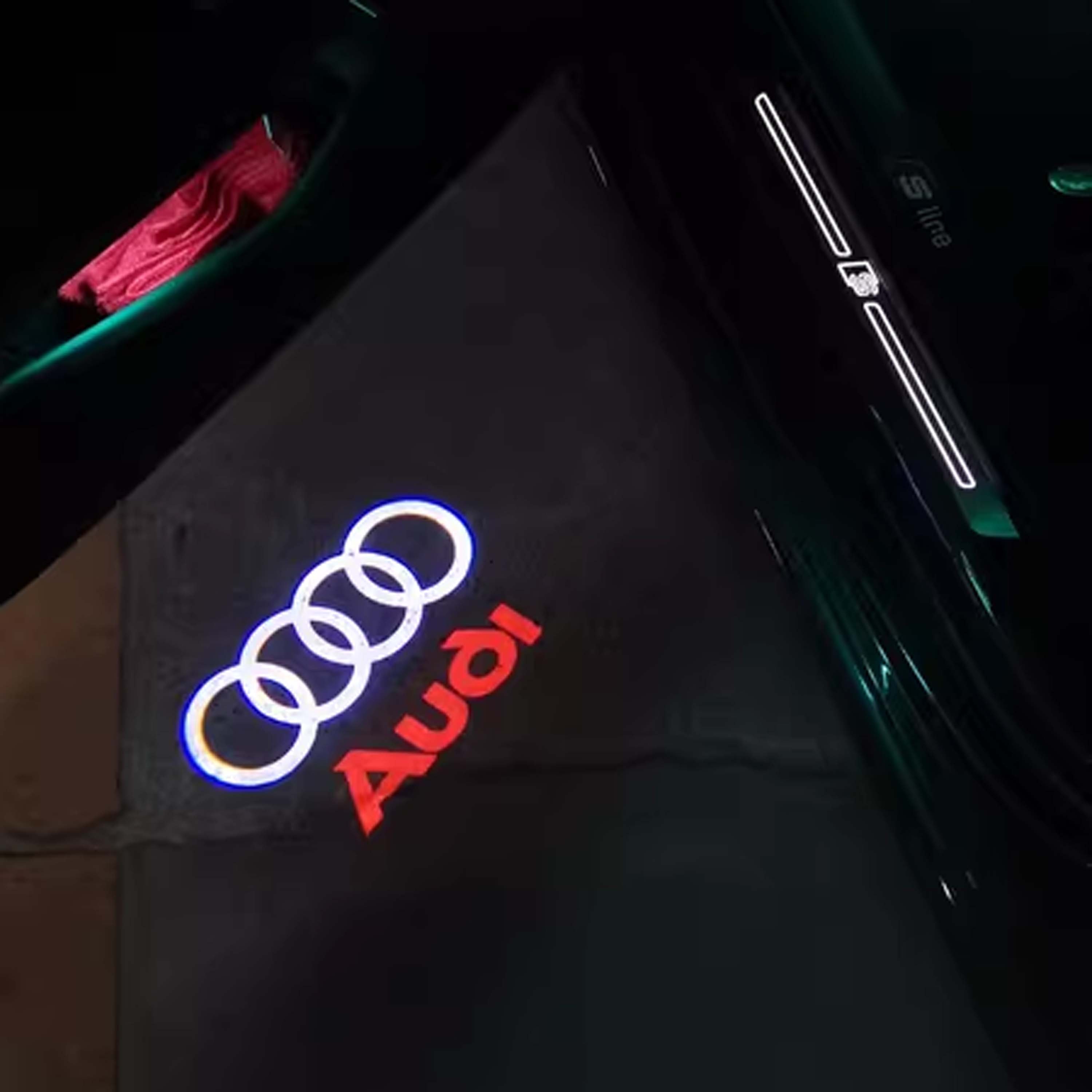 2X Car LED Door Light Projectors Logo Puddle Courtesy for All Audi ...
