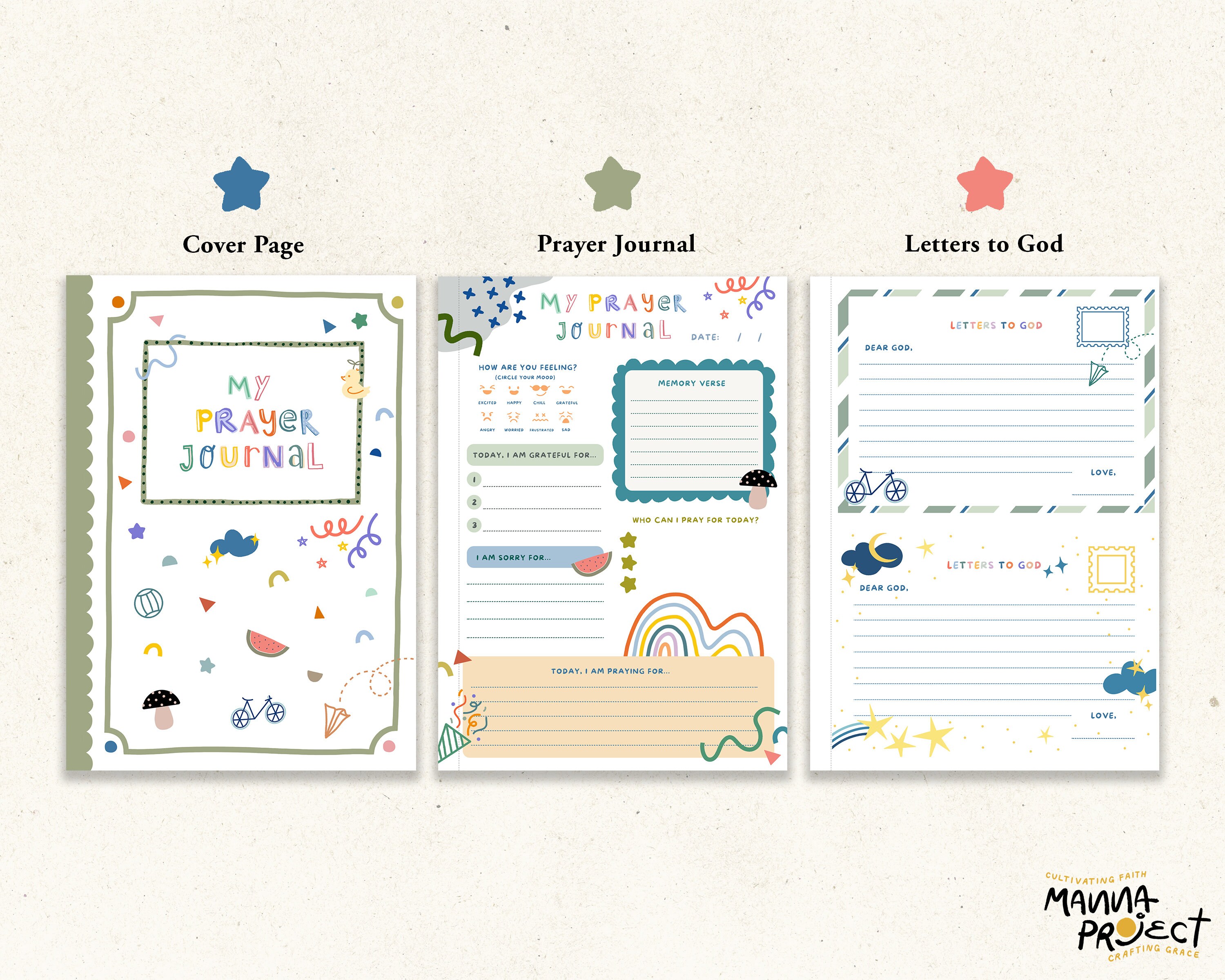 Kids Prayer Journal | Digital Journal | Printable Prayer Journal ...