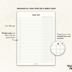 Task List & Habit Tracker | Weekly Checklist (PDF, JPG) - Etsy