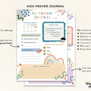 Kids Prayer Journal | Bible Study, Homeschool Kit (digital Download) - Etsy