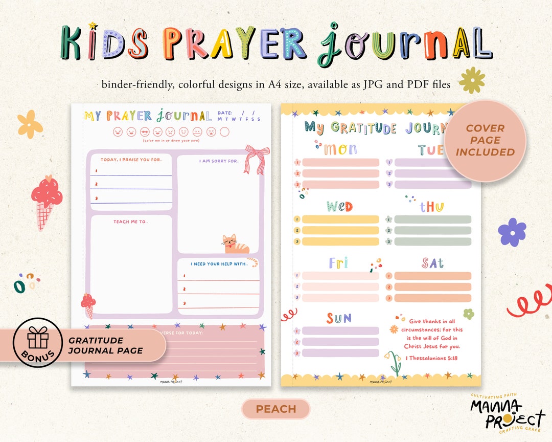 Kids Prayer Journal 2.0 Gratitude Journal Bible Study for Kids Prayer ...