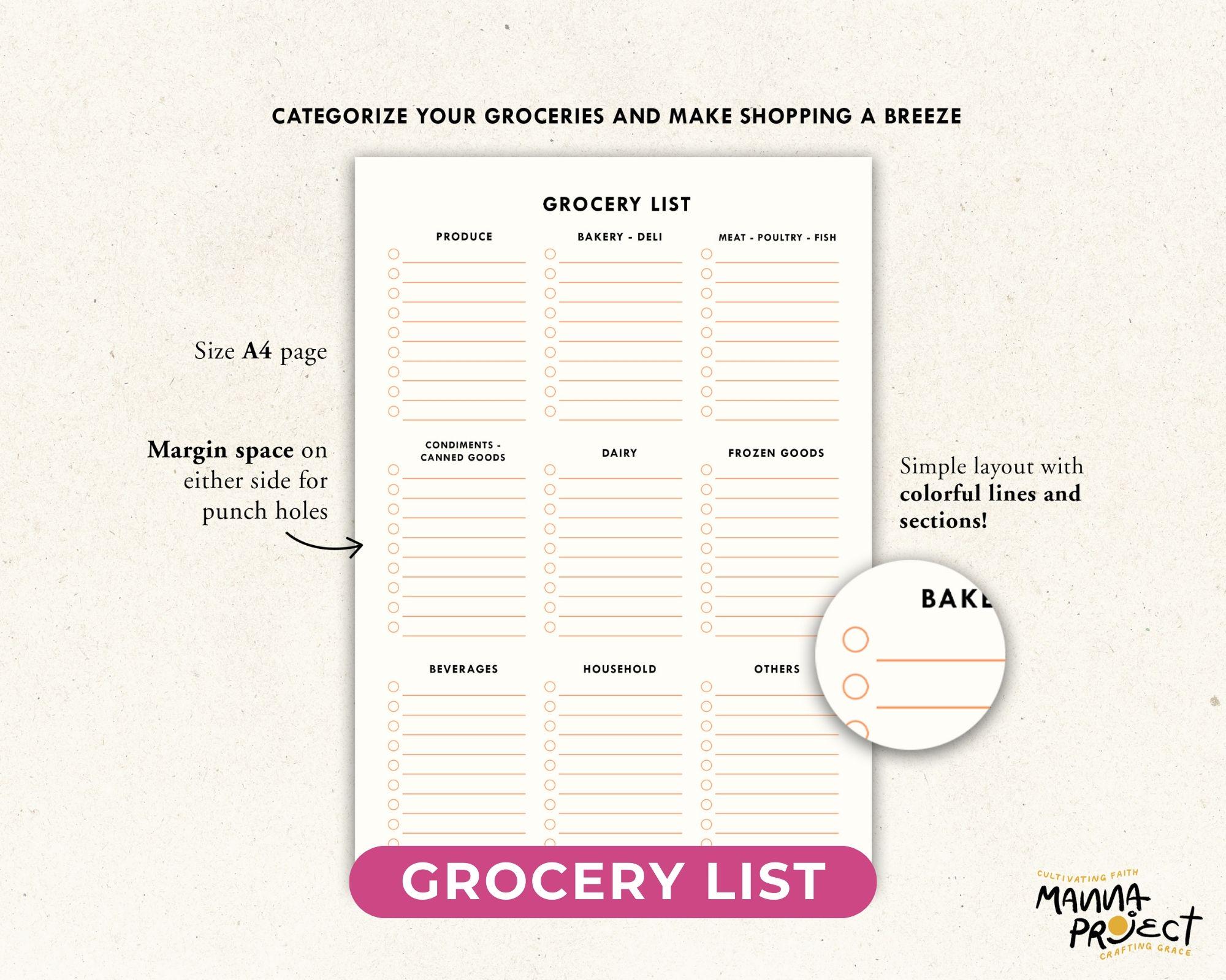 Family Planner Bundle | Chore Chart, Meal Prep, Cleaning (digital ...