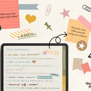 Bible Journal Basic Stickers Vol. 01 | Digital Stickers | Digital ...