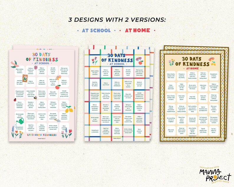 30 Days of Kindness Printable | Home and School Versions | Kindness ...