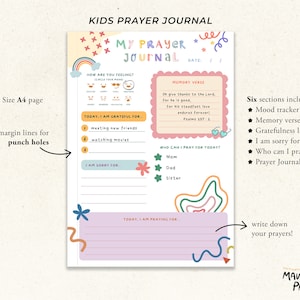 Kids Prayer Journal | Journal for Kids | Printable Prayer Journal ...