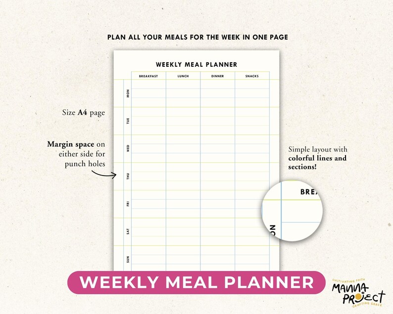 Family Planner Bundle | Chore Chart, Meal Prep, Cleaning (digital ...