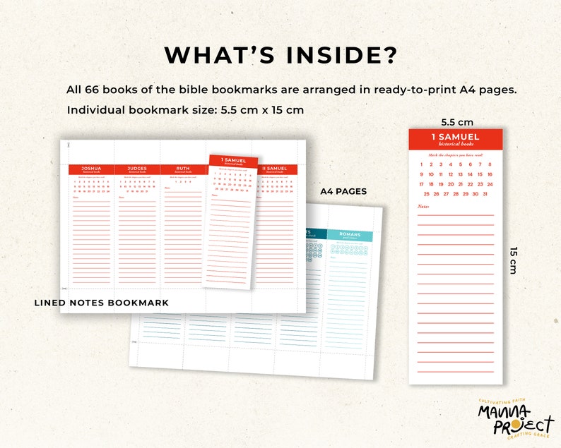 Books of the Bible Bookmark - Notes Design | Printable Bookmarks ...