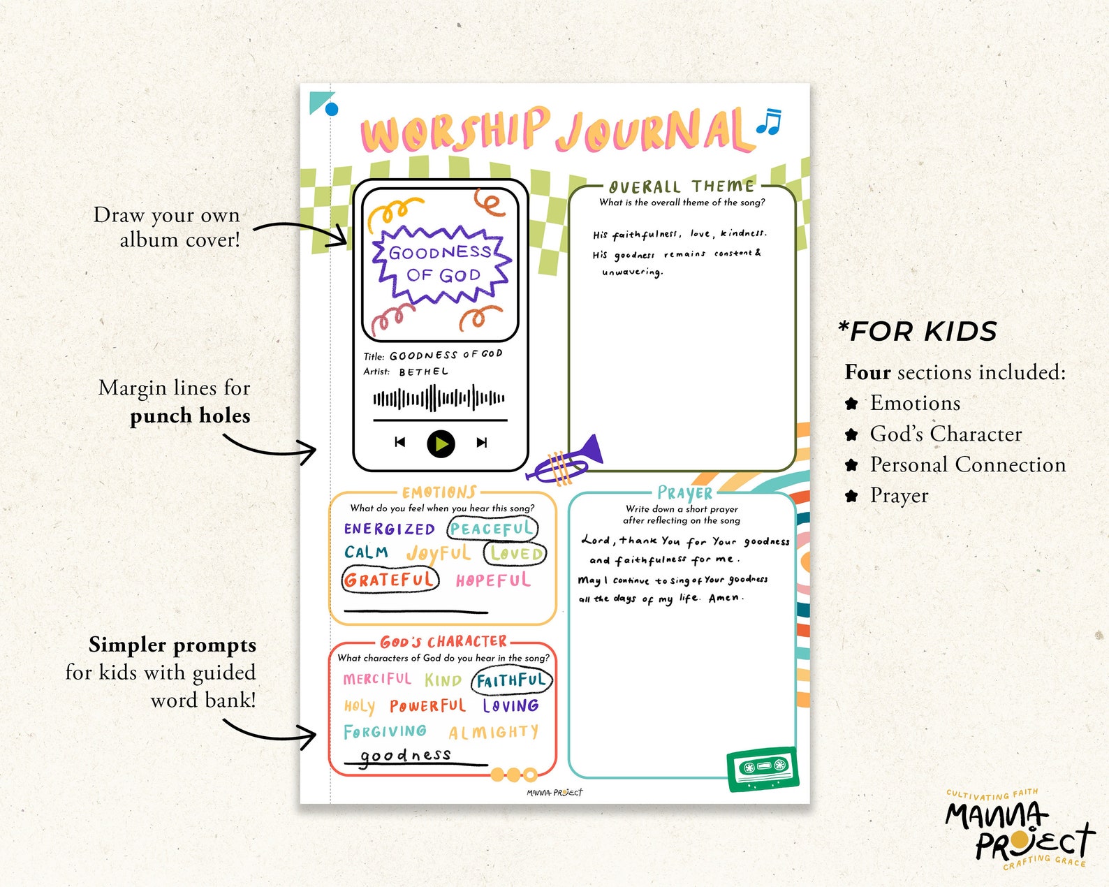 Printable Worship Journal, Prayer and Reflection (digital Download) - Etsy