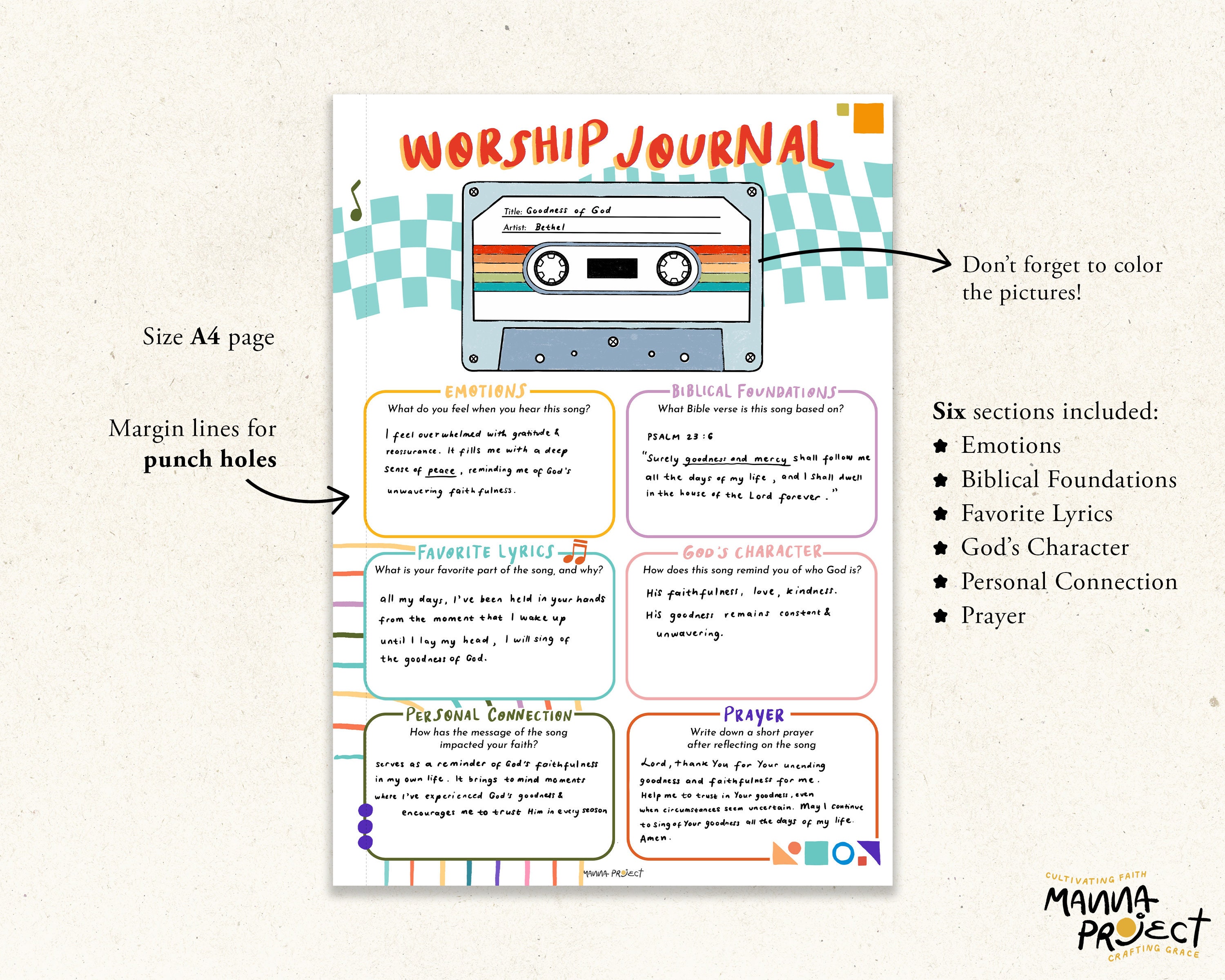 Worship Journal for Kids, Teens, Adults | Prayer Journal | Printable ...