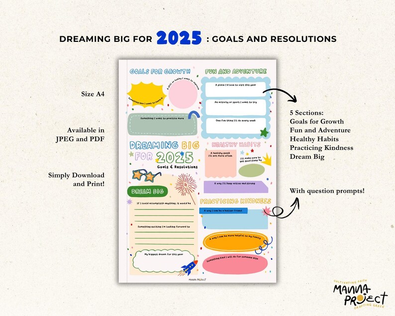 Kids New Year Pack | New Year Resolutions Printable for Kids | New Year ...