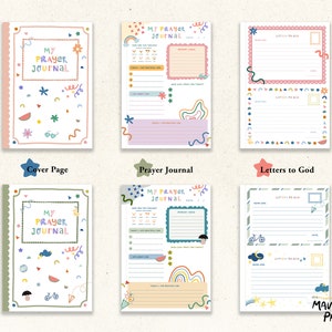 Kids Prayer Journal | Bible Study, Homeschool Kit (digital Download) - Etsy