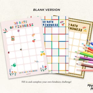 30 Days of Kindness Printable | Home and School Versions | Kindness ...