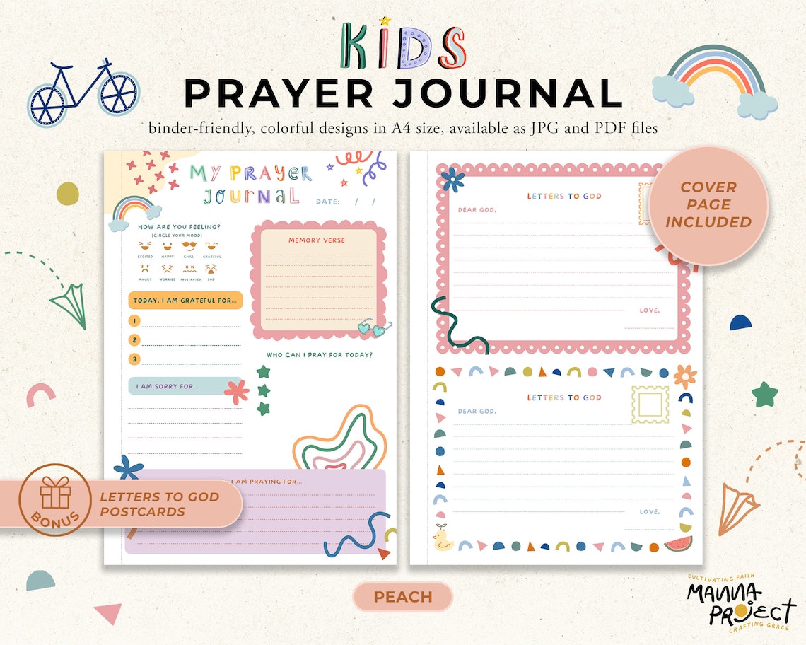 Kids Prayer Journal | Journal for Kids | Printable Prayer Journal ...