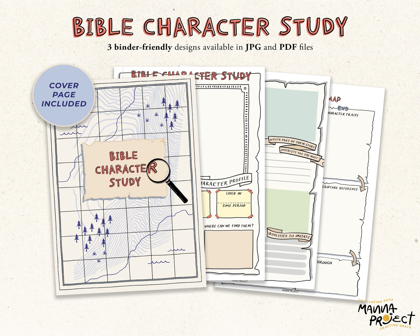 Bible Character Study Journal for Kids | Printable Homeschool Kit ...
