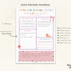 Kids Prayer Journal 2.0 Gratitude Journal Bible Study for Kids Prayer ...