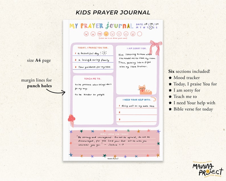 Kids Prayer Journal 2.0 Gratitude Journal Bible Study for Kids Prayer ...