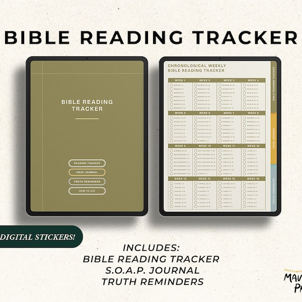 Bible Reading Tracker Digital - Etsy