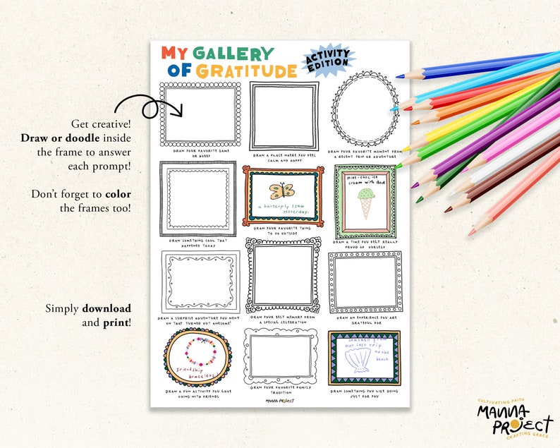 Gratitude Journal for Kids | Printable Bible Journal (digital Download ...
