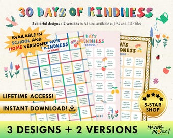 30 Days of Kindness Printable | Kindness Calendar | Acts of Kindness ...