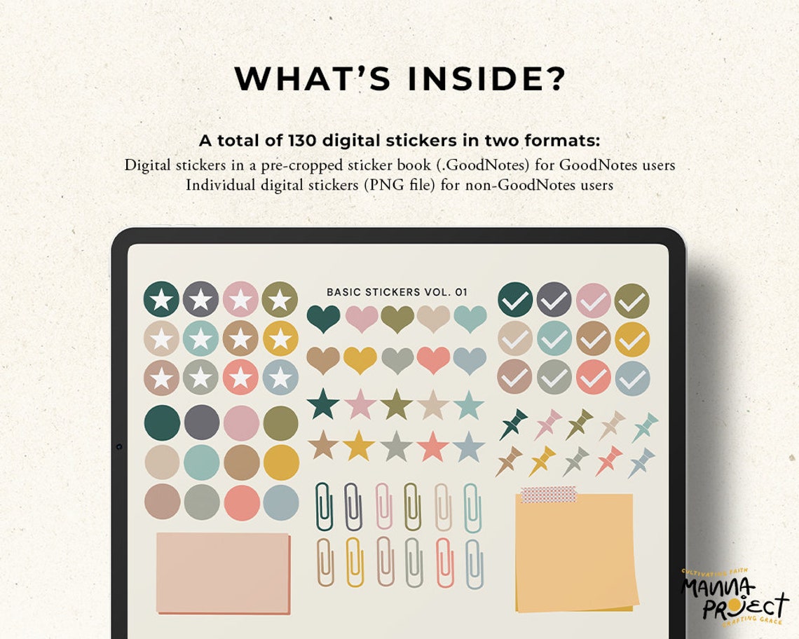 Bible Journal Basic Stickers Vol. 01 | Digital Stickers | Digital ...