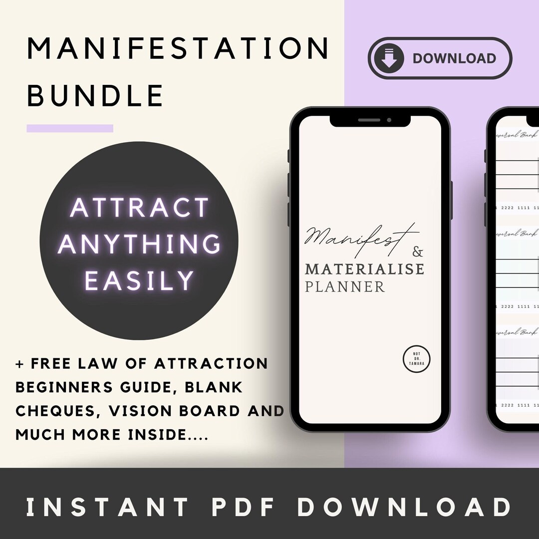 Law of Attraction Manifestation Goal Planner LOA Journal Abundance ...