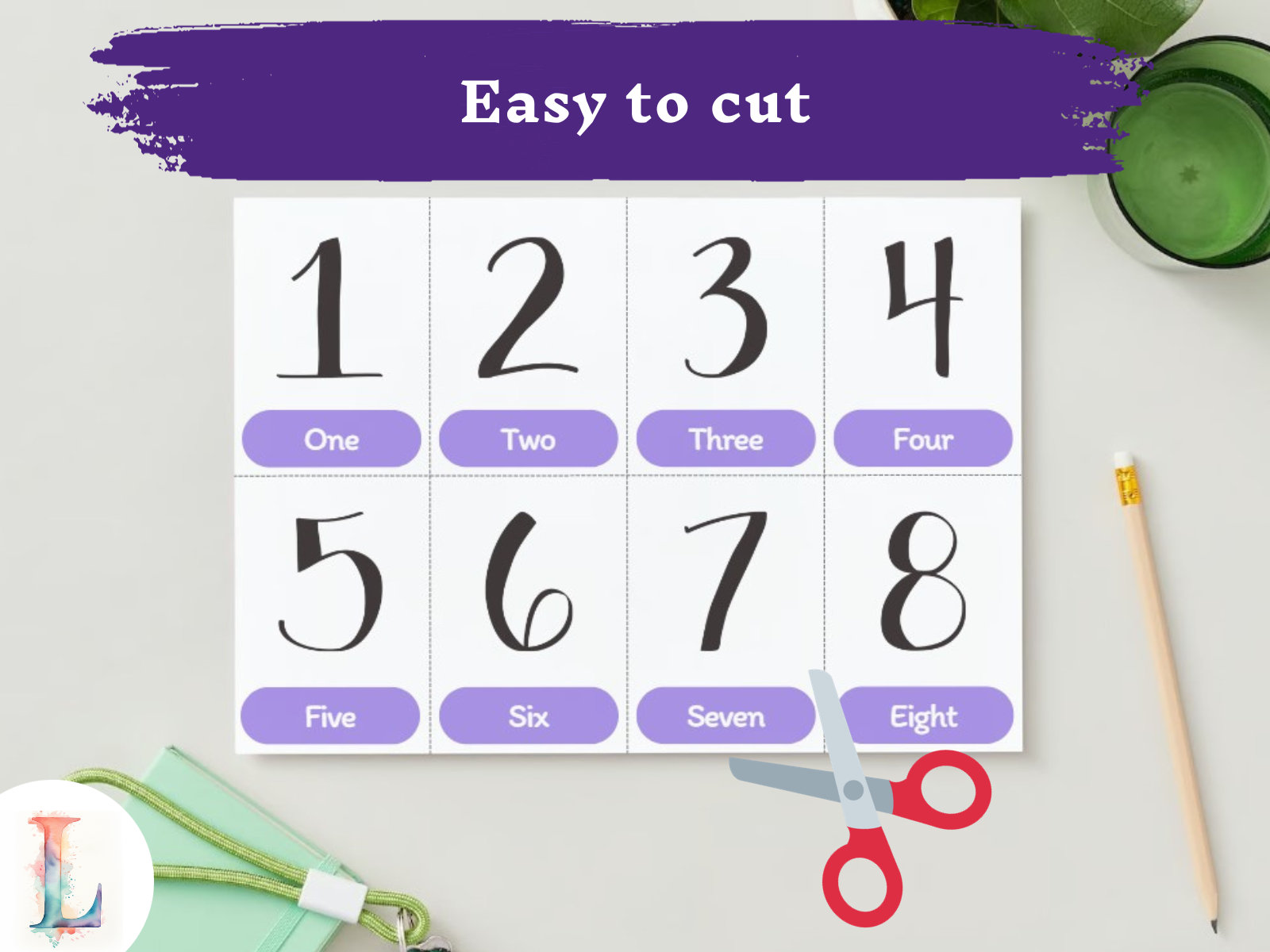 Flash Cards Numbers 1-24 English | Montessori Toddler Kids Learning ...