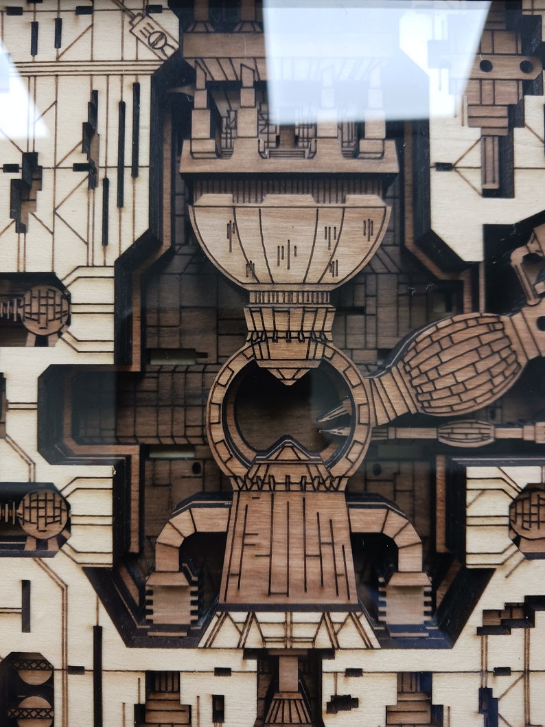 Star Wars Death Star Cross Section, Death Star Technical Blueprint ...