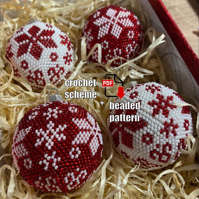 Beaded Christmas Balls - Etsy